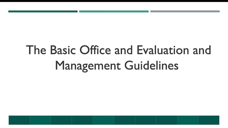 The Basic Office and Evaluation and Management Guidelines (#03, V.25) – Protime LLC Courses